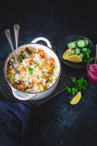 Easy Vegetable Pilau Rice - Sandhya's Kitchen