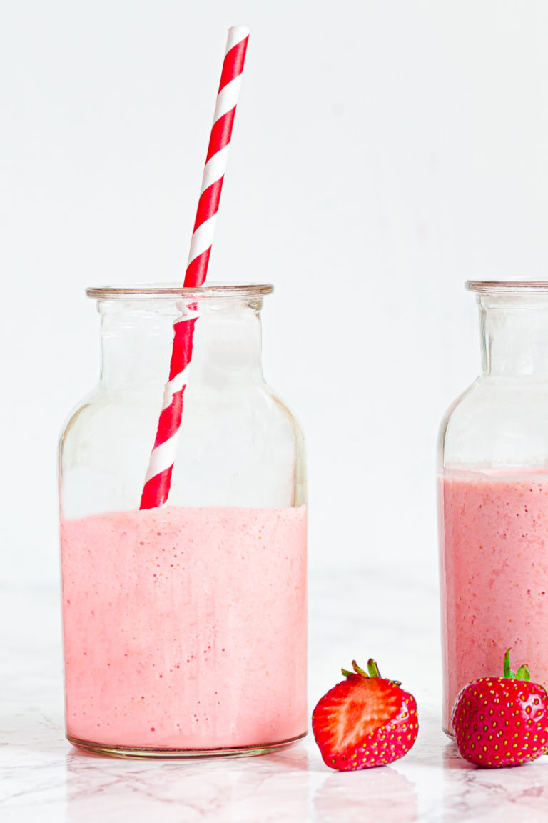 Easy Strawberry Lassi Recipe - Sandhya's Kitchen