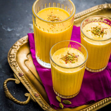 Indian Mango Lassi recipe ( Restaurant Style ) - Sandhya's Kitchen