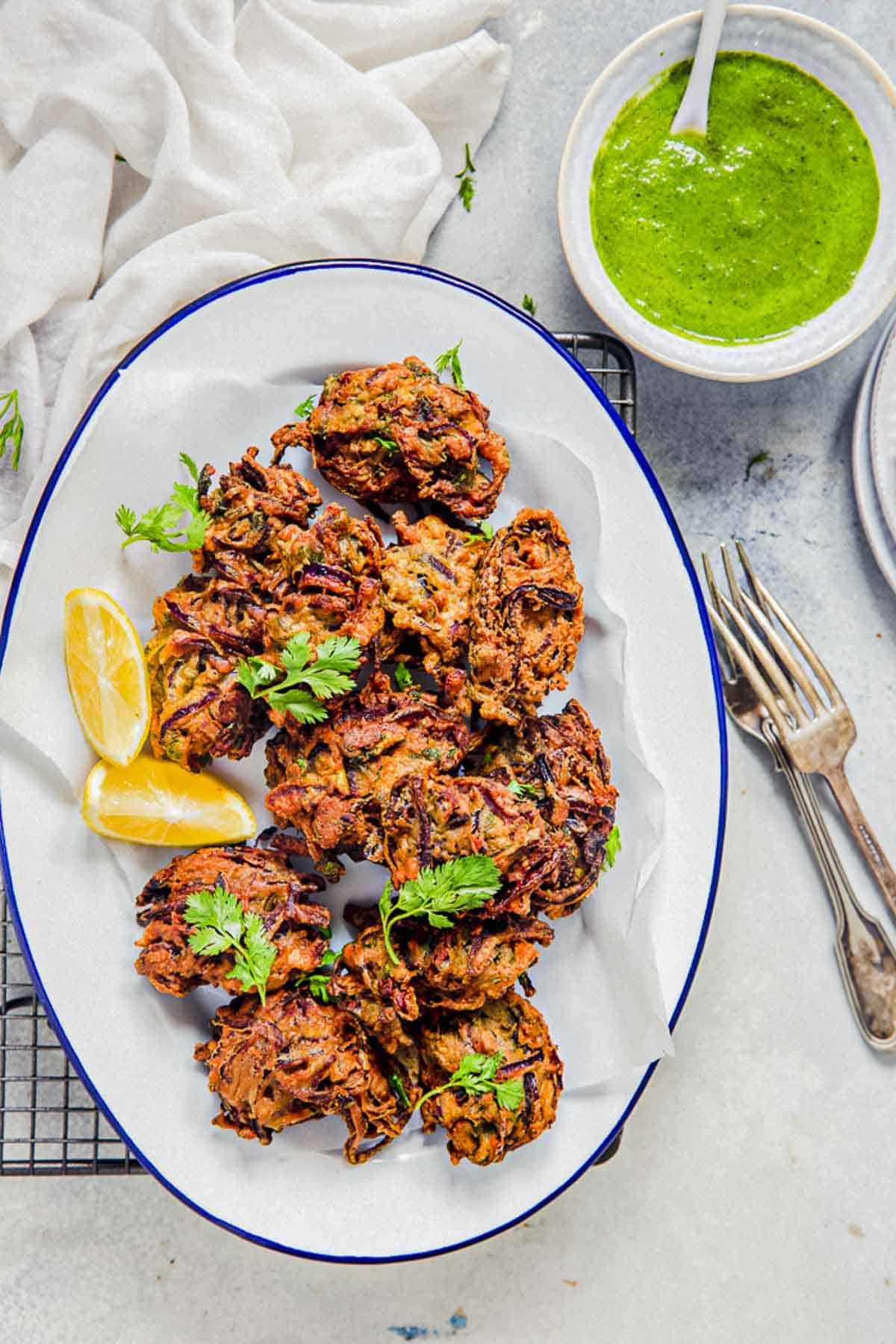 Easy Onion Bhajis - Sandhya's Kitchen