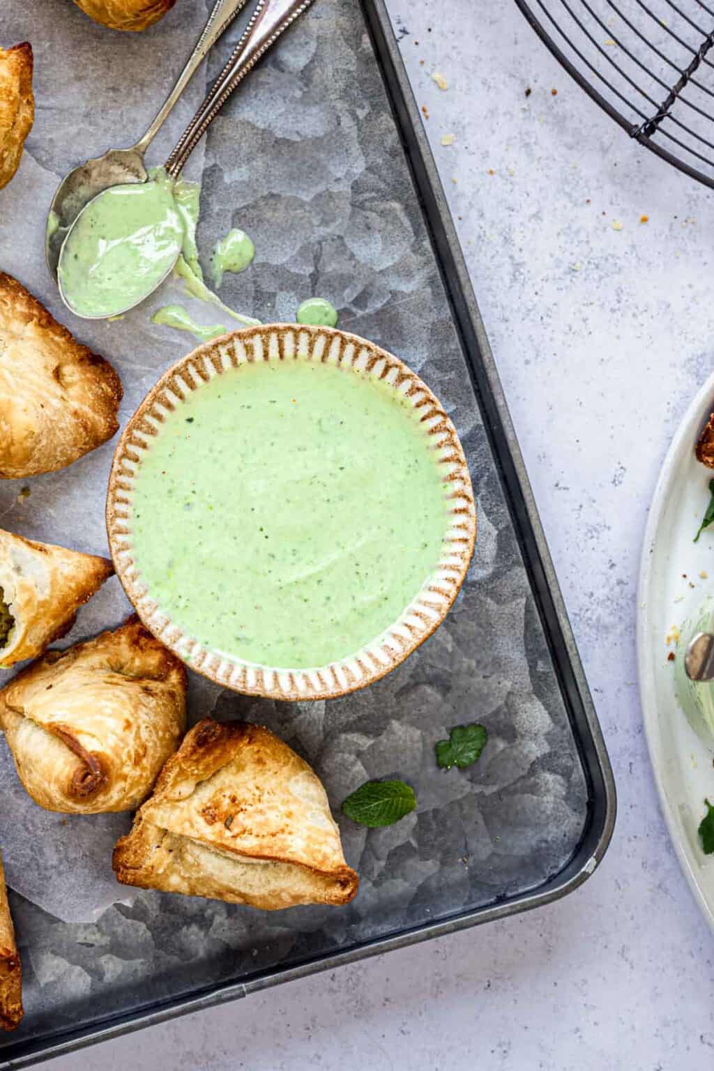 Easy Indian Mint Sauce Recipe (Yogurt mint sauce) - Sandhya's Kitchen