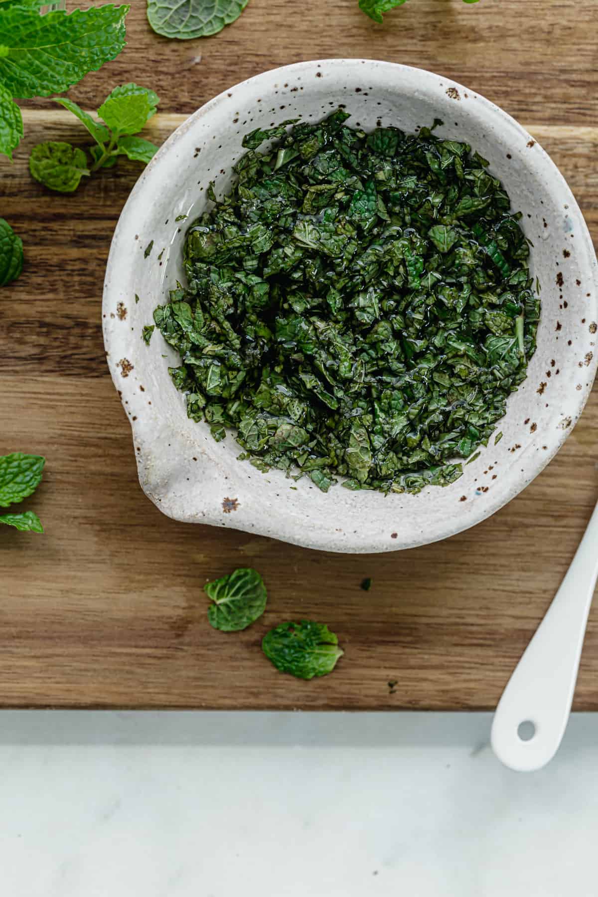 Easy Homemade English Mint Sauce - Sandhya's Kitchen