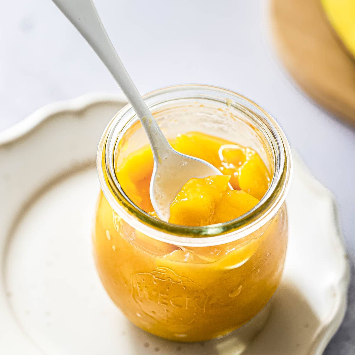 Easy Mango Compote - Sandhya's Kitchen