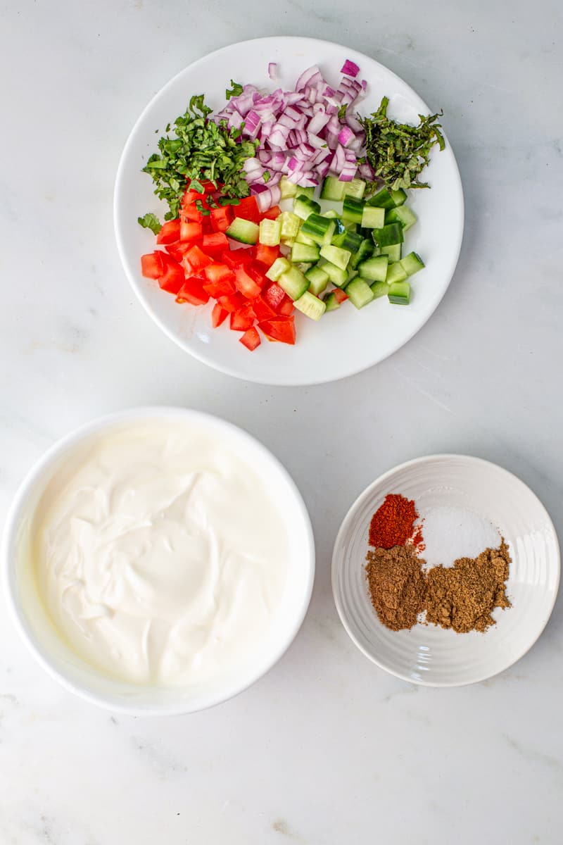 Easy Homemade Vegetable Raita - Sandhya's Kitchen