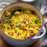 Easy Mushroom Pilau Rice - Sandhya's Kitchen