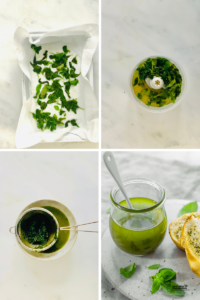 Fresh Basil Oil (Basil infused olive oil) - Sandhya's Kitchen