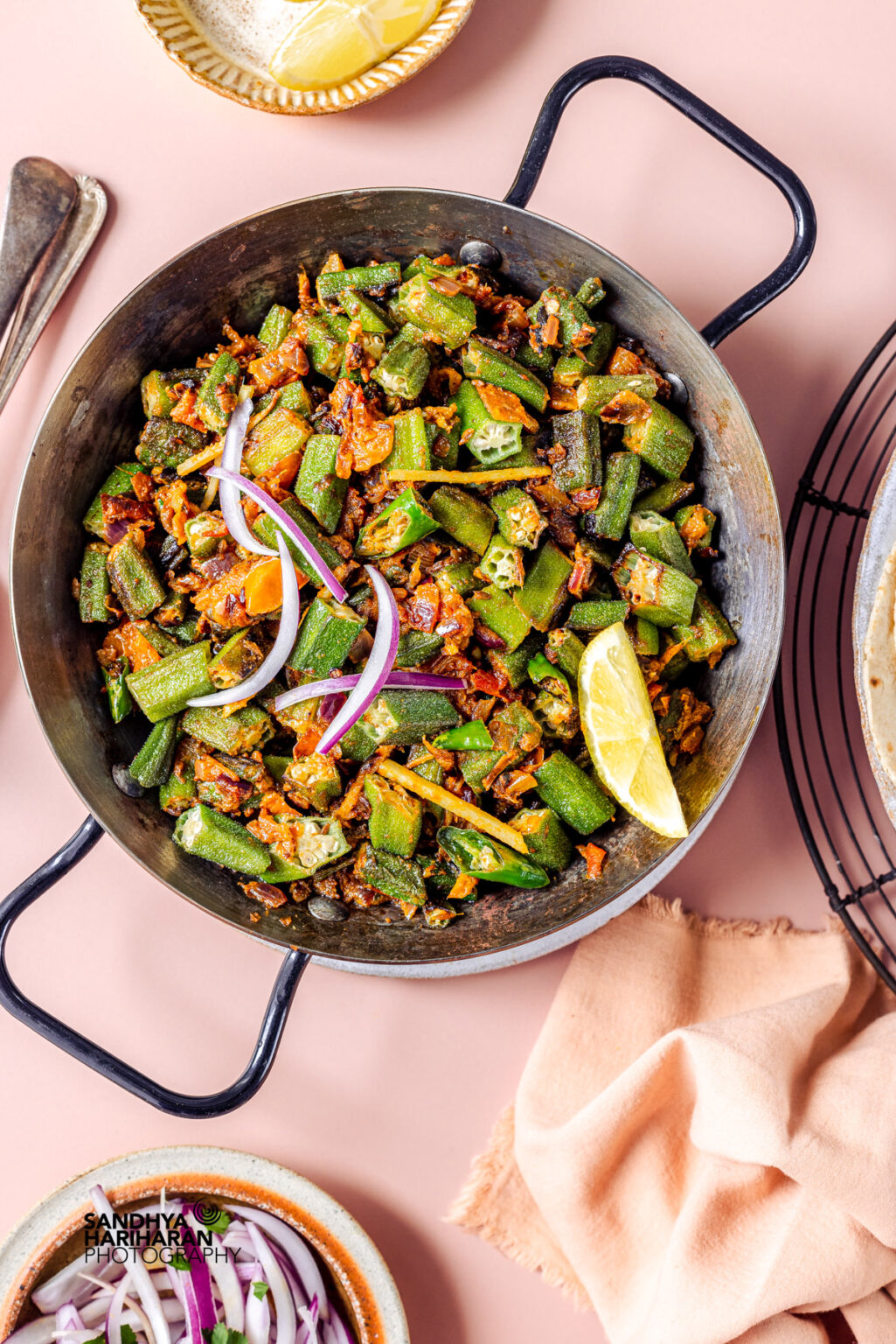 Easy Indian Okra curry (Bhindi bhaji) - Sandhya's Kitchen
