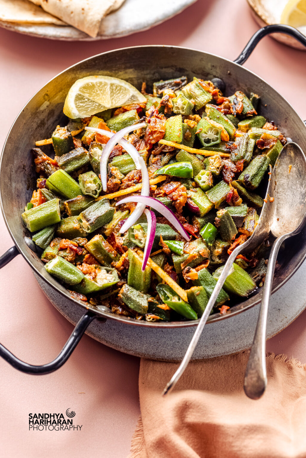 Easy Indian Okra curry (Bhindi bhaji) - Sandhya's Kitchen