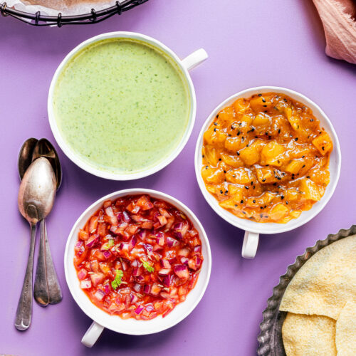 Easy Indian Poppadom Dips - Sandhya's Kitchen