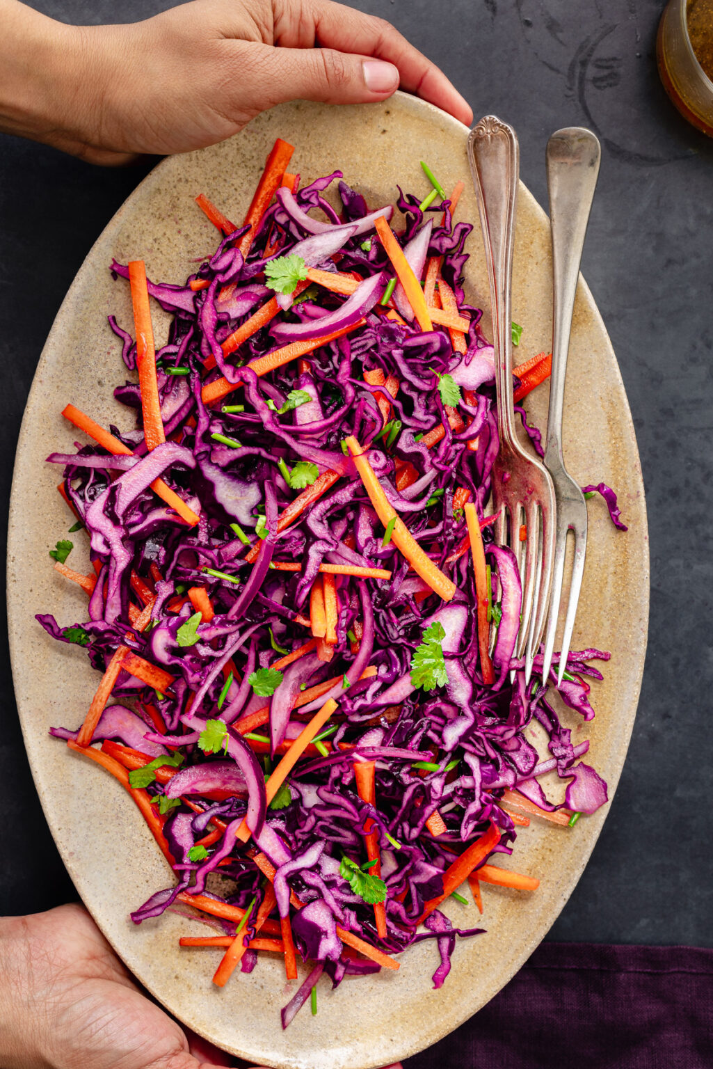 Festive Red Cabbage Slaw - Sandhya's Kitchen
