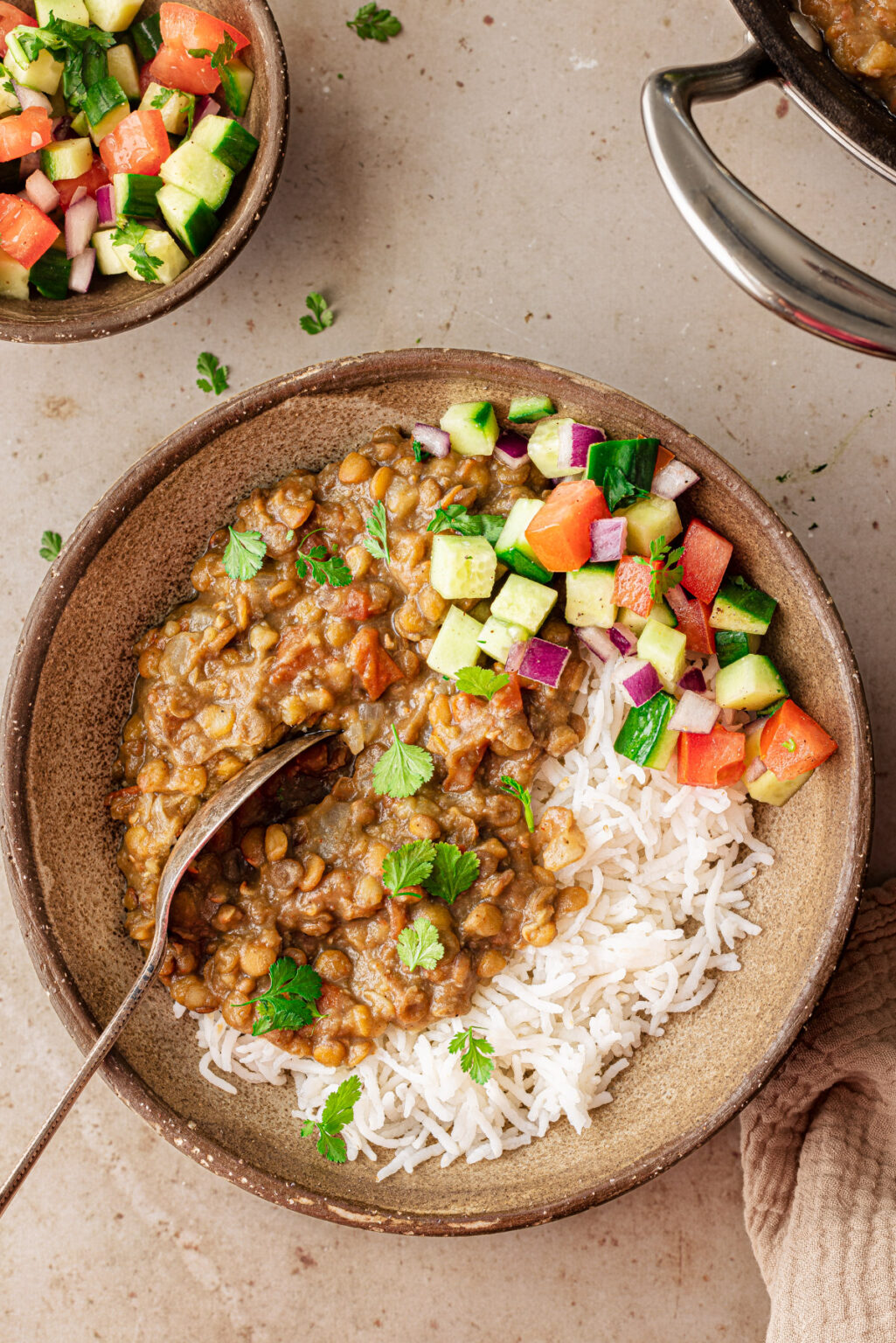 Whole Masoor Dal (Indian Brown Lentils Recipe) - Sandhya's Kitchen