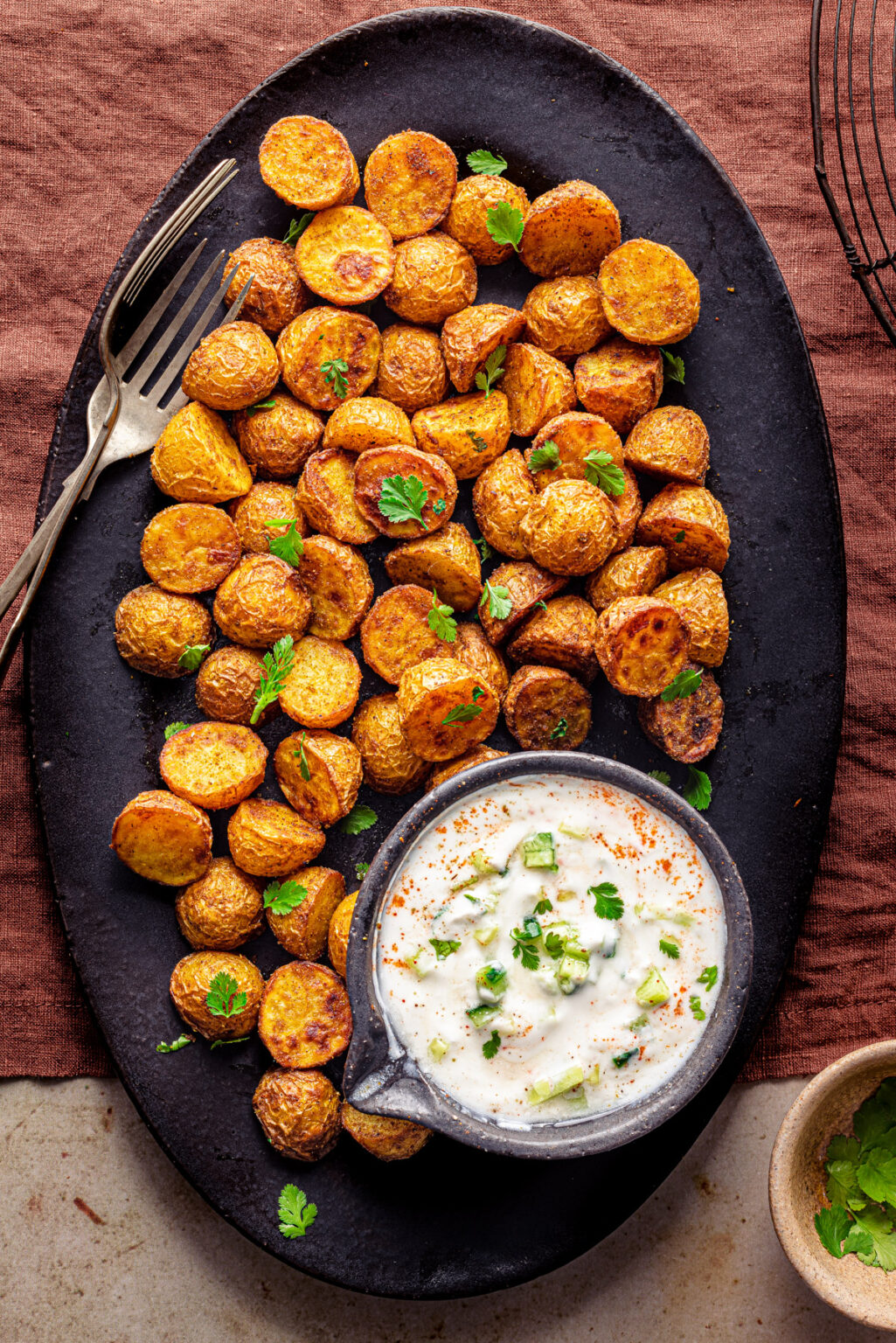 Potato fry (South Indian aloo fry) - Sandhya's Kitchen