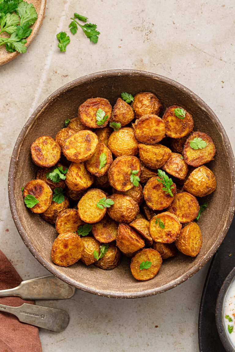 Air fryer roasted Indian potatoes - Sandhya's Kitchen