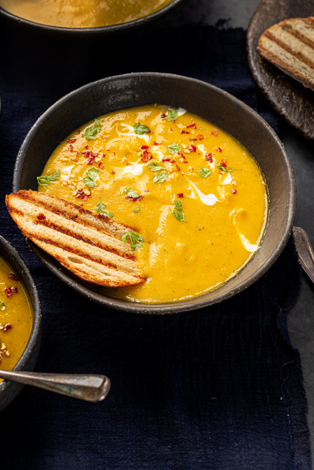 Easy Carrot Coriander Soup - Sandhya's Kitchen