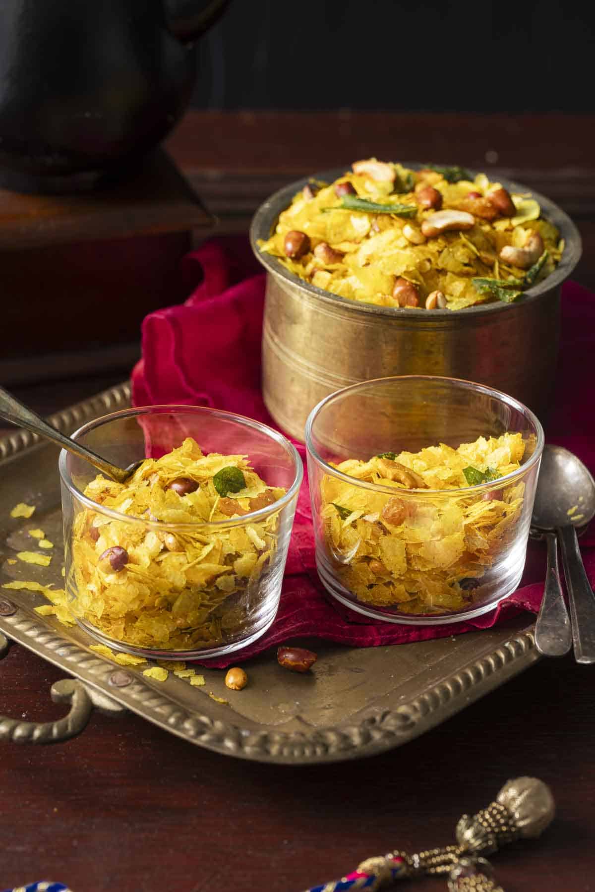 Roasted Thin Poha Chivda - Sandhya's Kitchen