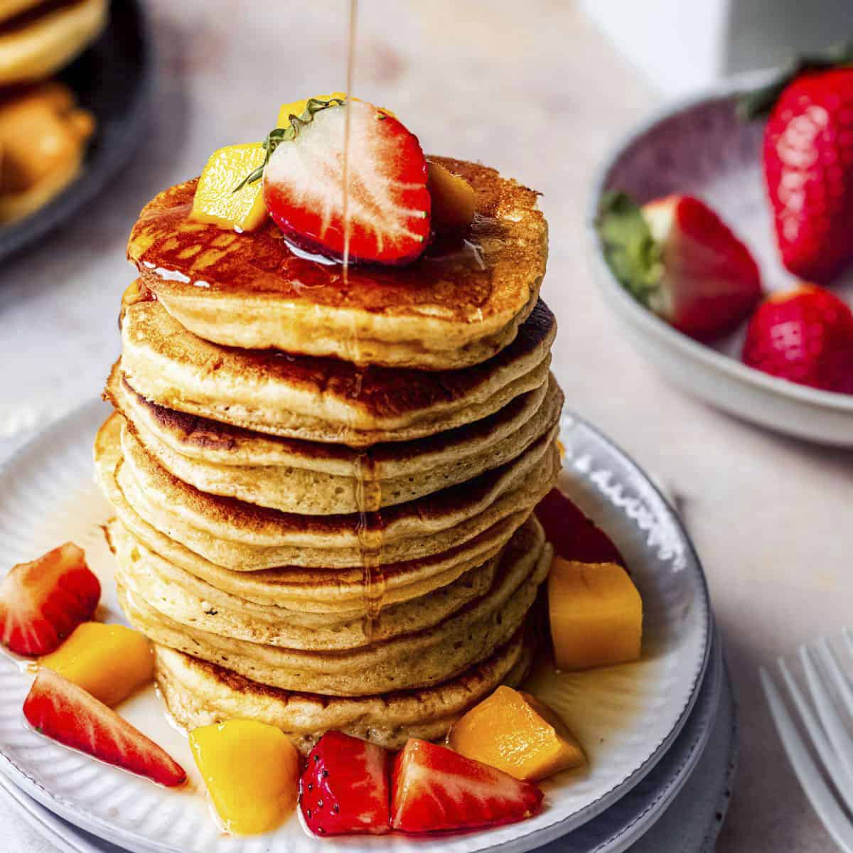 Mango Pancakes - Sandhya's Kitchen