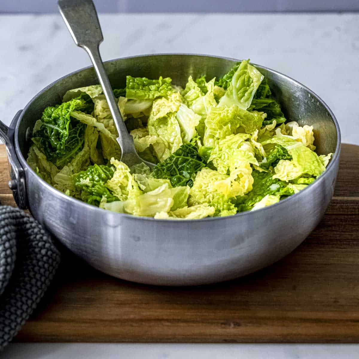 Buttered Savoy cabbage - Sandhya's Kitchen