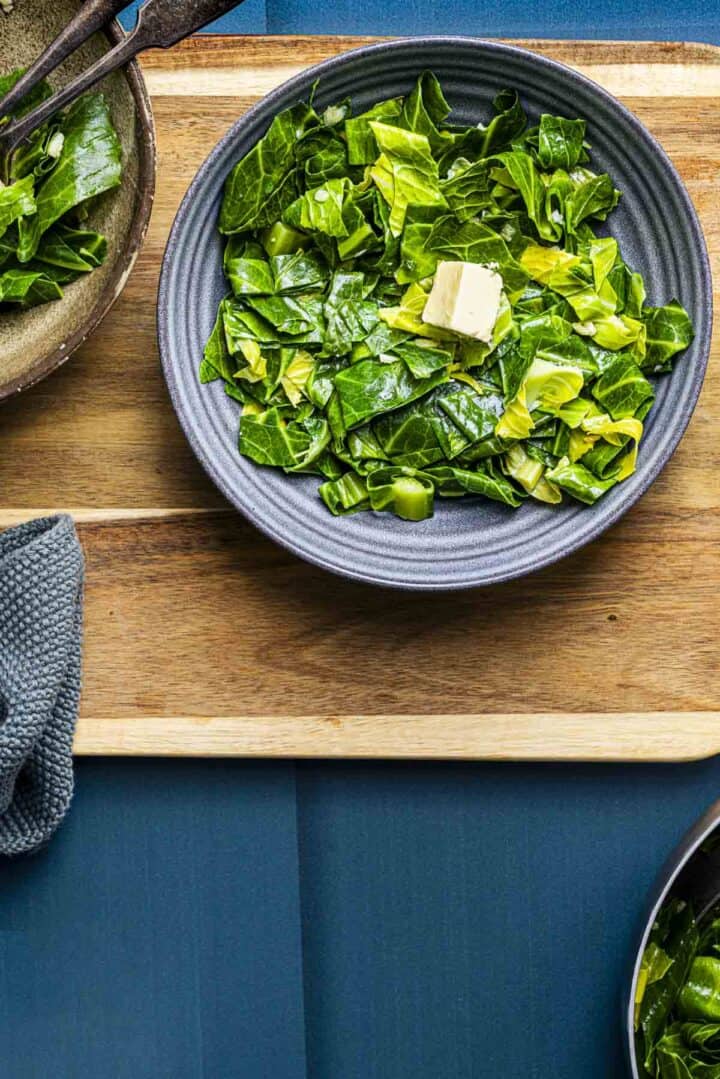 Buttered Spring Greens - Sandhya's Kitchen