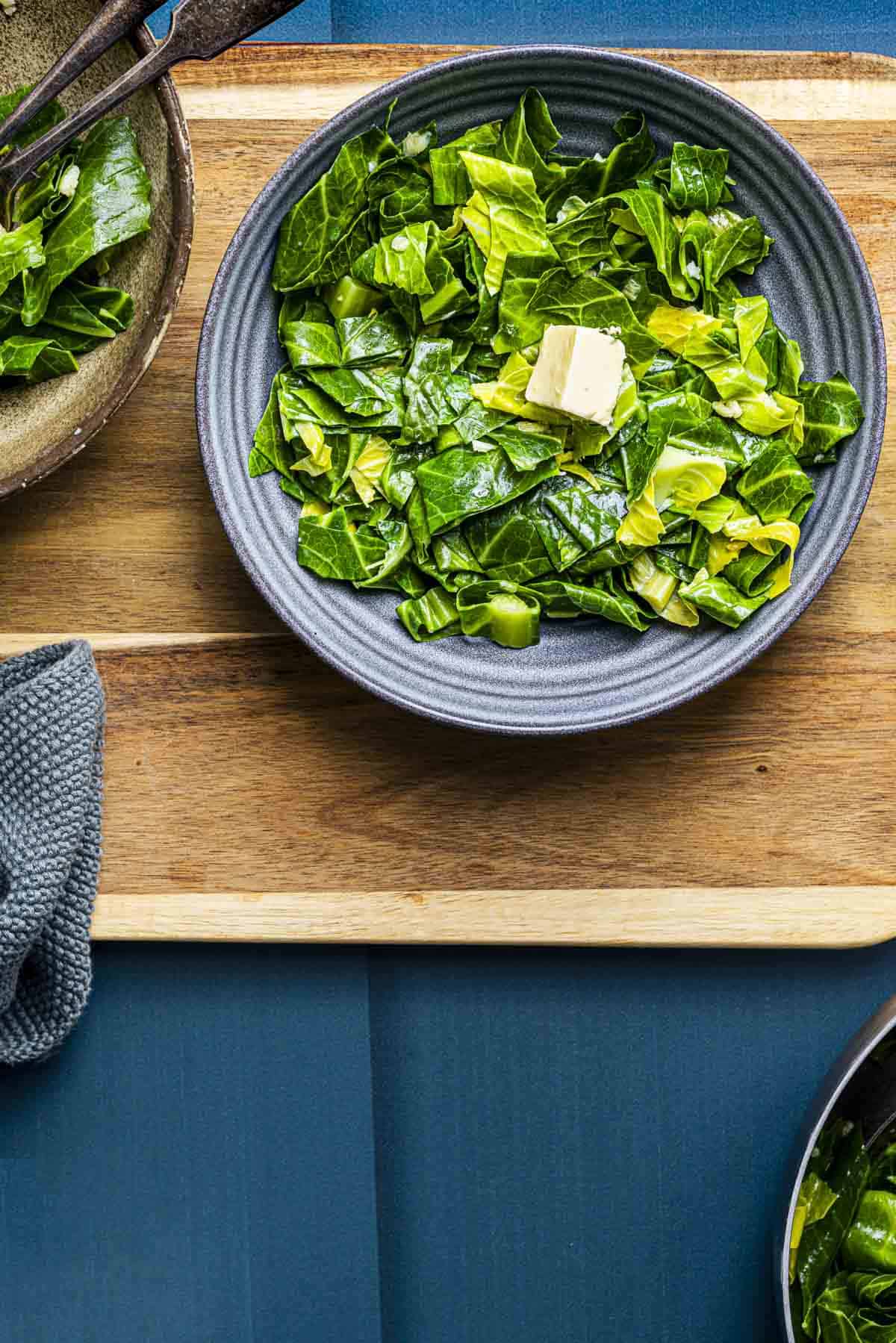 Buttered Spring Greens - Sandhya's Kitchen