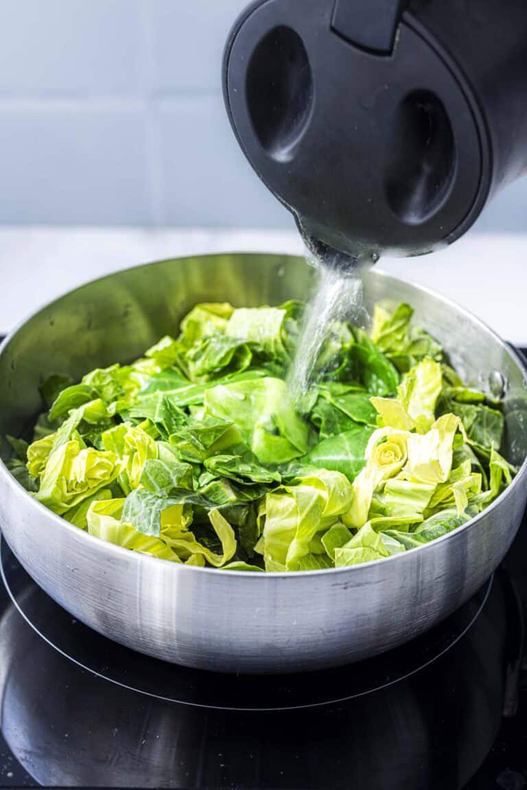 Buttered Spring Greens - Sandhya's Kitchen